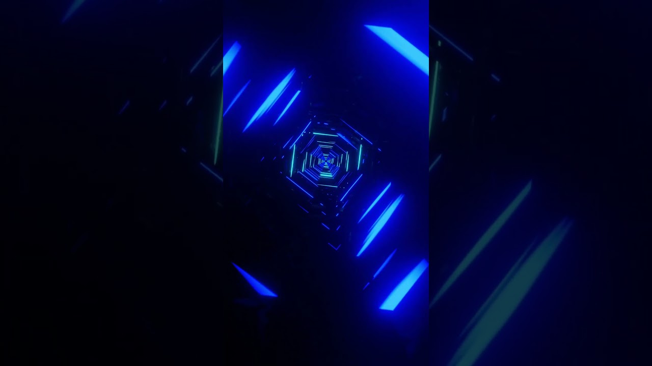 VJ #LOOP NEON Dark Light Blue Metallic Sci-Fi #Abstract #Background Video RGB Gaming 4k Wallpaper