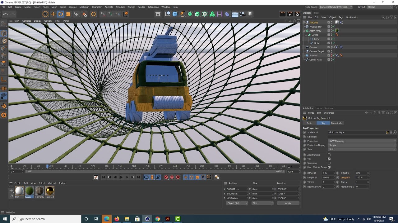 Align Spline Camera path workflow using Cinema 4D Tutorial