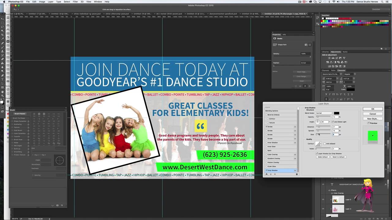 Dance Studio Heroes - Dance School Flyer - Time Lapse - Dance Studio Marketing
