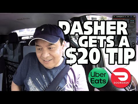 Dasher Gets a $20 TIP. Earned $51. Vegas DoorDash Uber Eats Ride Along.