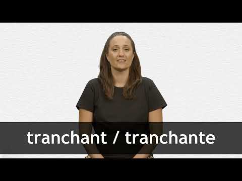 English Translation of “TRANCHANT” | Collins French-English Dictionary