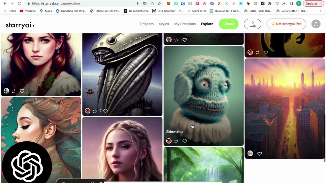 Starryai com  - Create Awesome AI images in Seconds - Free to use!