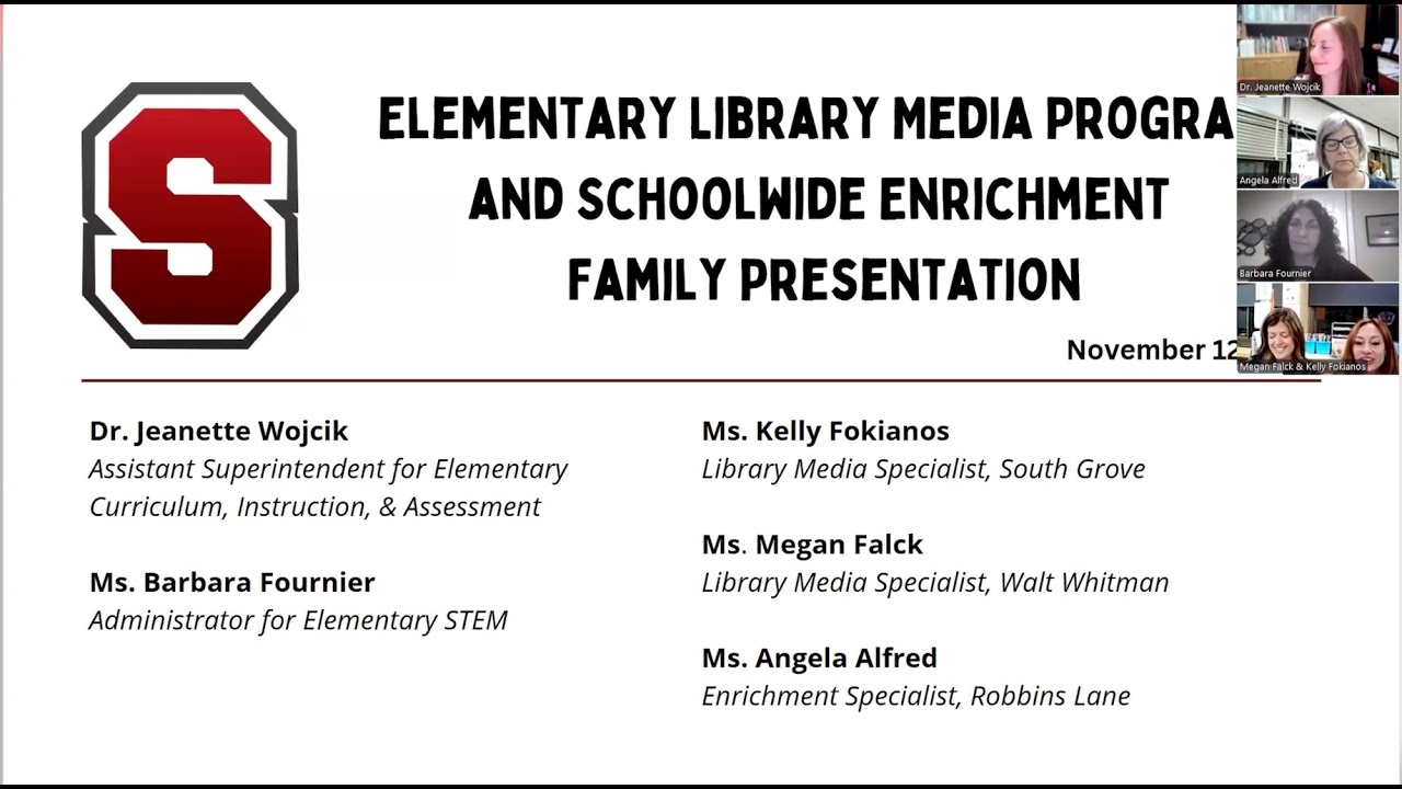Elementary Curriculum Presentation: Library & Enrichment