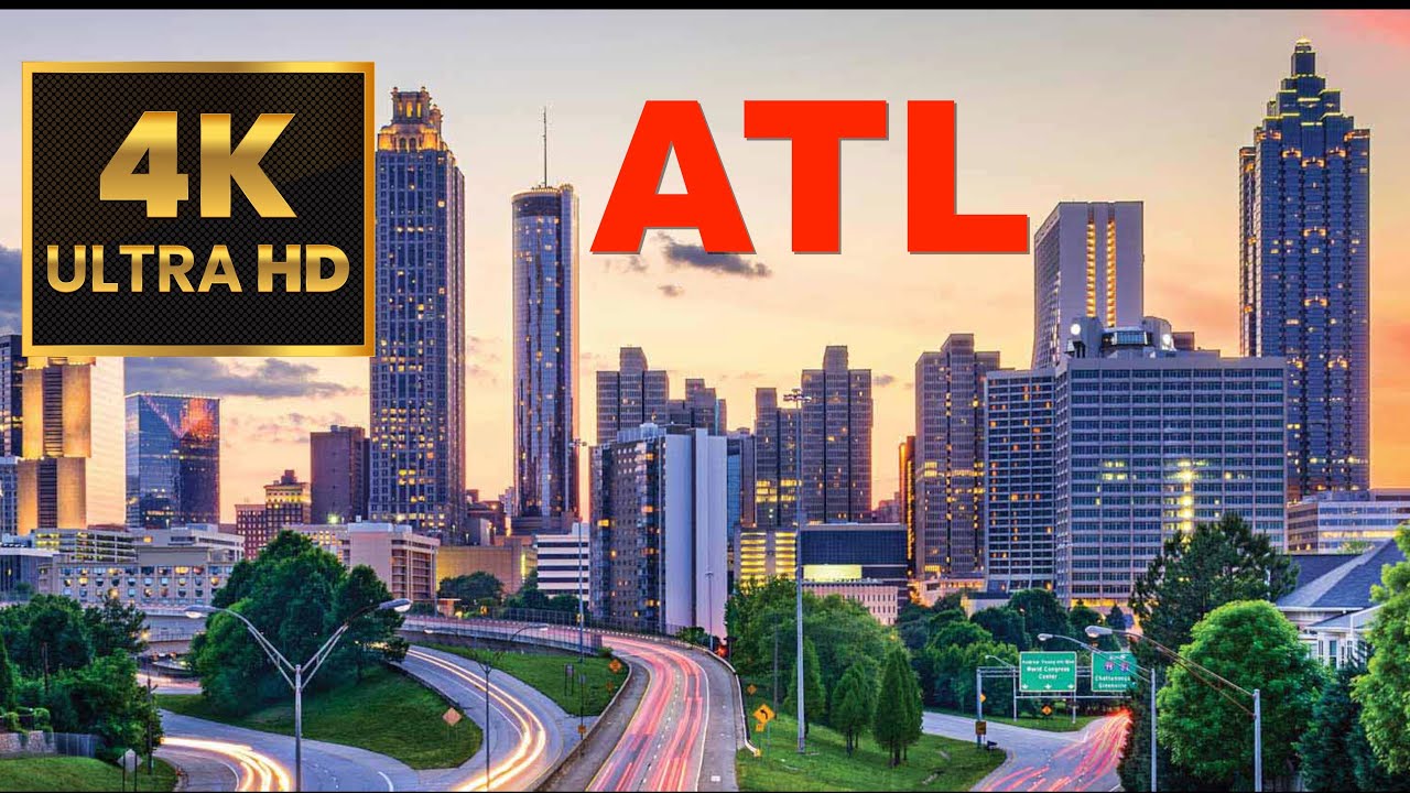 Stunning Atlanta, Georgia Skyline in 4K Video Screensaver Wallpaper for Tv