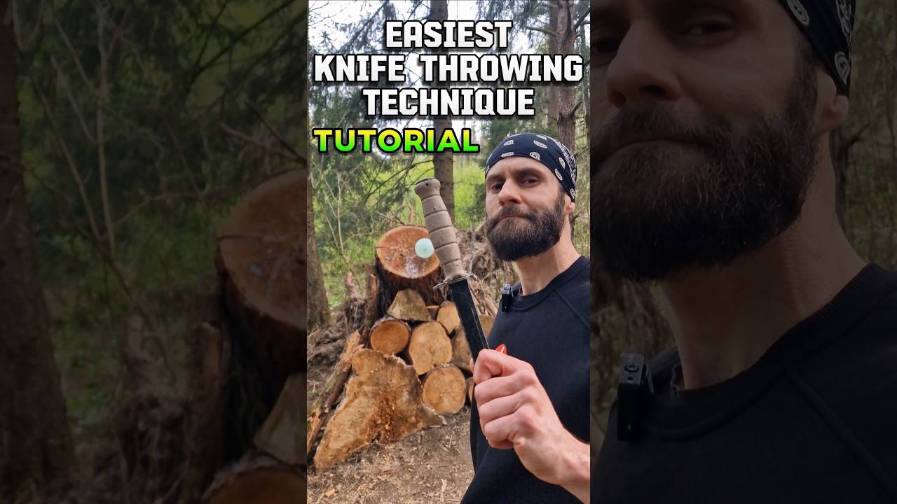 The EASIEST Knife Throwing Technique Tutorial