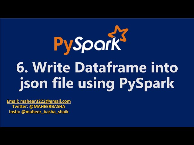 How to Write DataFrames to JSON Files Using PySpark in Azure Databricks | Galaxy.ai | Galaxy.ai
