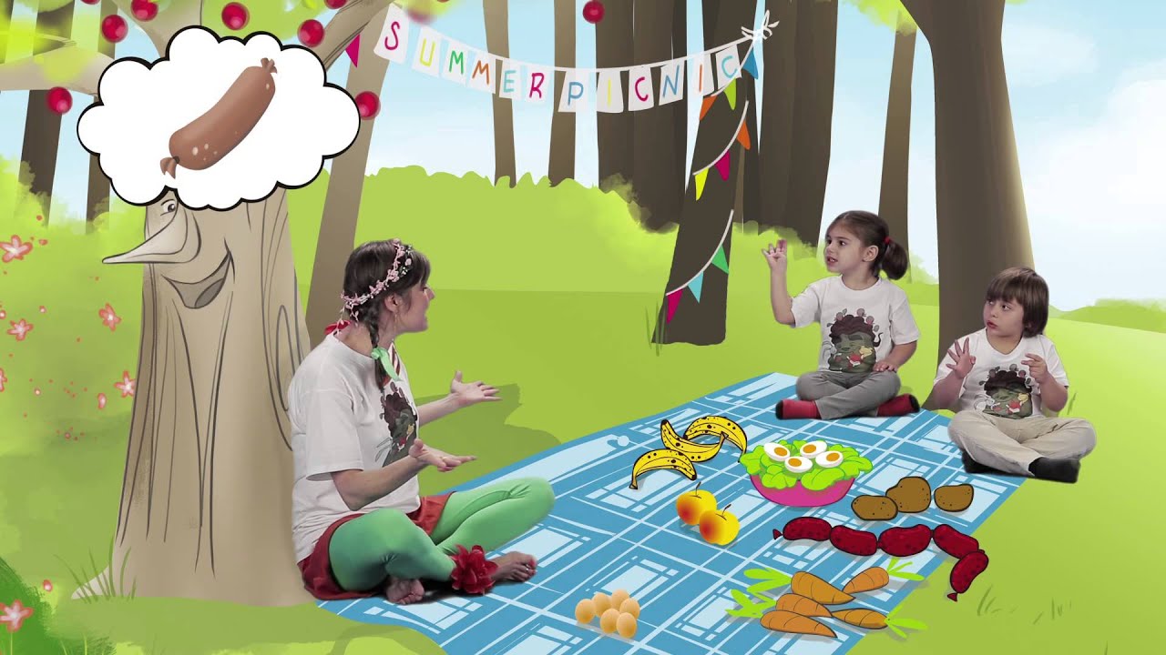 Inglés para niños con Greenman and the Magic Forest: Nivel A Unidad 6: Let's have a picnic