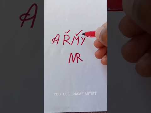 my first art // Logo name Army 🔥 comment your names 👀#shorts #viral #logo #name #artist #army