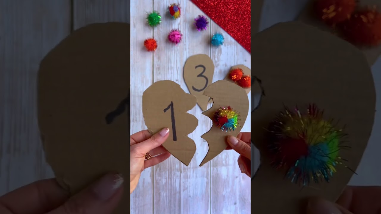 Hearts tactile numbers #puzzle boards #valentines kids #math #montessori #montessoriathome