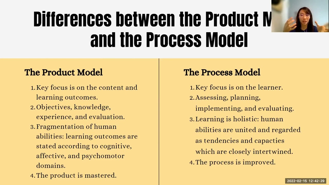 Curriculum Models -  The Process Model and The Product Model