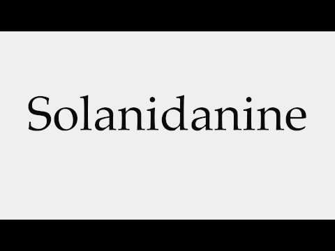 How to Pronounce Solanidanine