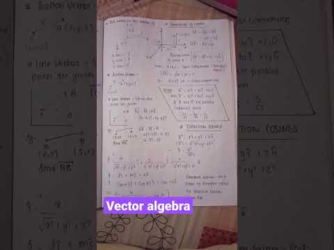 vector algebra class 12 best handwritten short notes pdf new download