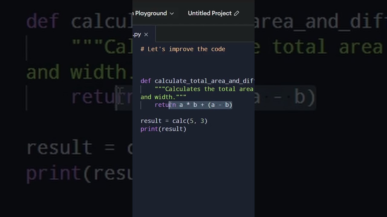 Improving Python Code with Clean Code: Descriptive Function Names, Clear Intent, and Docstrings