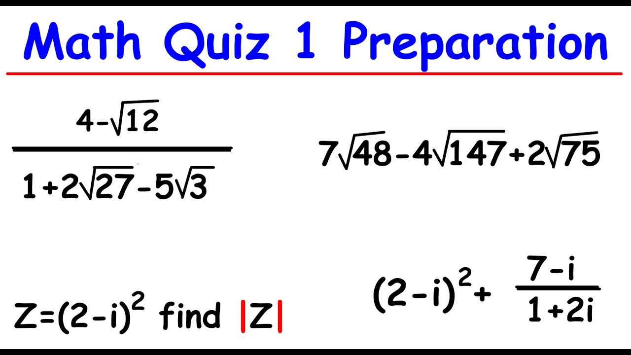 Math Quiz 1 Crash Revision 🔴 LIVE | Part 1 | Don’t Miss These Questions!
