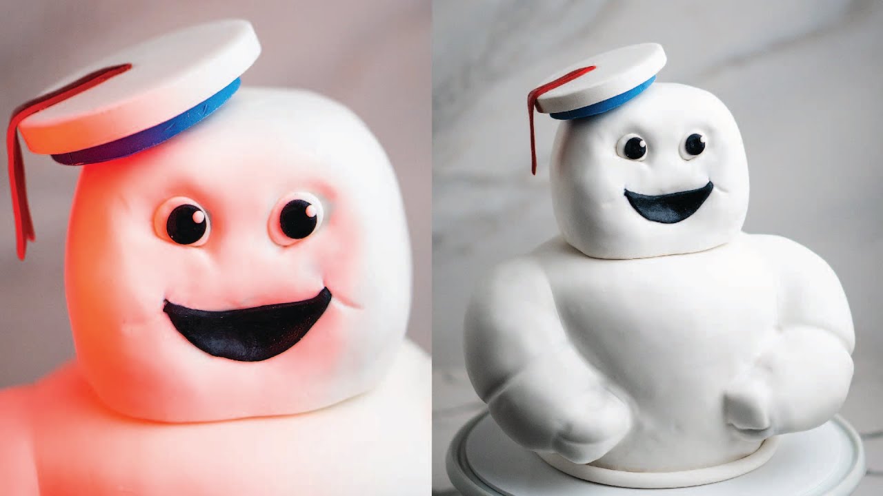 How To Make A Mini Puft Marshmallow Man Cake - Cooking Videos
