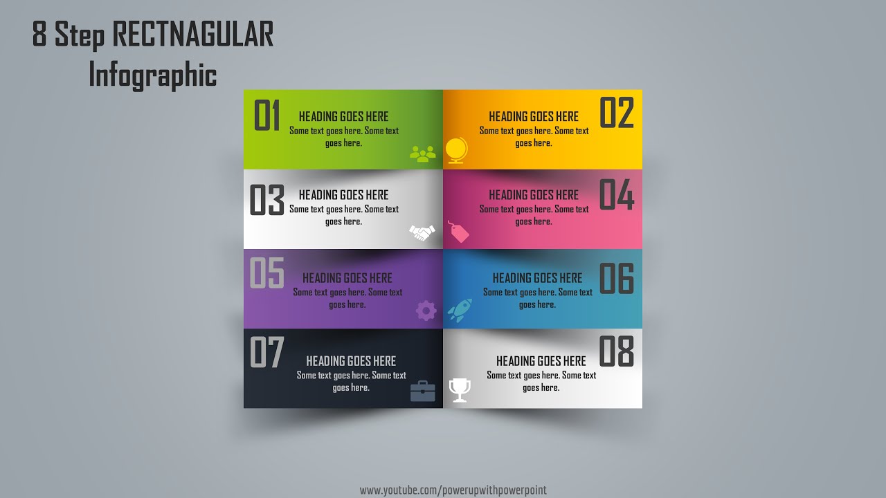 26.Create 8 Step Rectangular Infographic|Powerpoint Infographics|Graphic design|Free Template