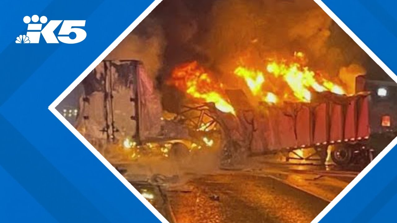 Semi-truck crash closes both side of I-5 in Tacoma