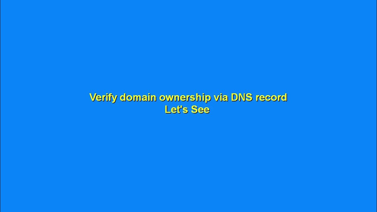 How to Verify Domain Ownership via DNS Using Cpanel
