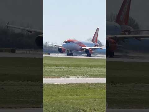 easyJet Airbus takeoff - Amsterdam Schiphol Airport #explore #aviation #easyjet