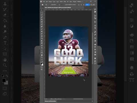 DESIGN A GOOD LUCK GRAPHIC FOR MIKE EVANS WITH ME!! #shorts #gigem