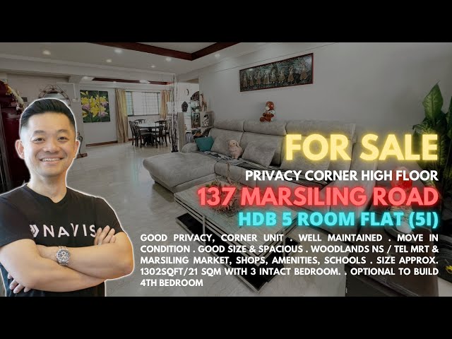 5 Room (5I) HDB for Sale in *137 Marsiling Road* - 1,302 sqft