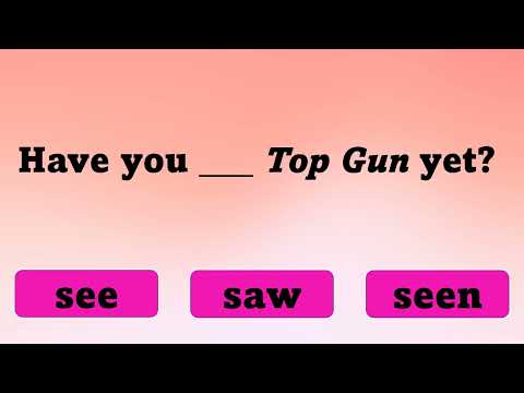 See, Saw or Seen? 🥸| English Grammar Test | Irregular Verbs | For ESL and English Language Learners