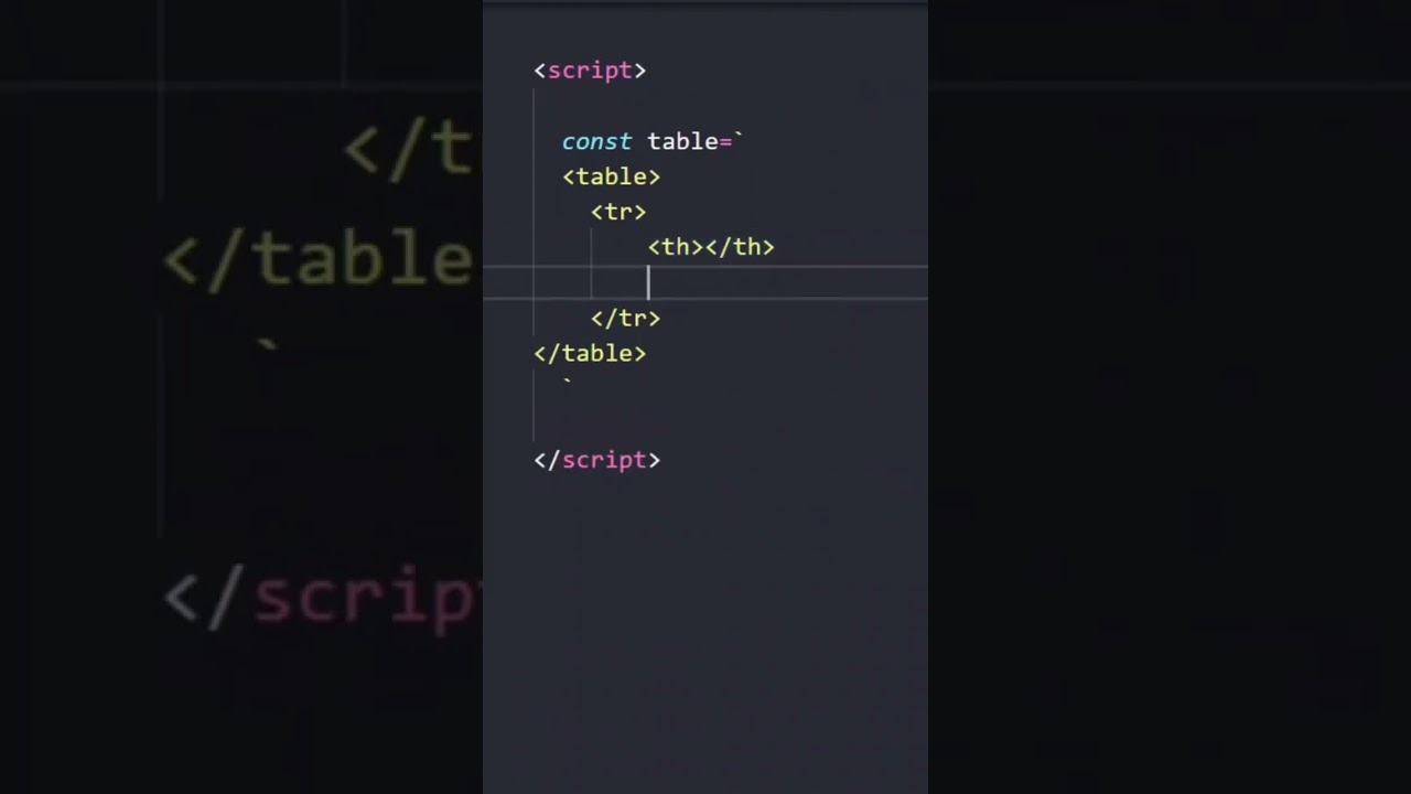 HTML Table using JavaScript || #short #javascript #coding