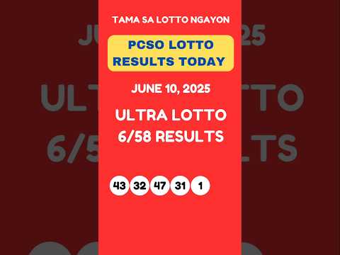 ULTRA LOTTO 6/58 DRAW RESULTS TODAY JUNE 10, 2025