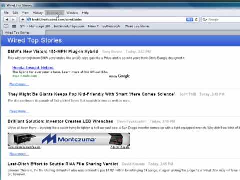 RSS feeds in Safari 4.0