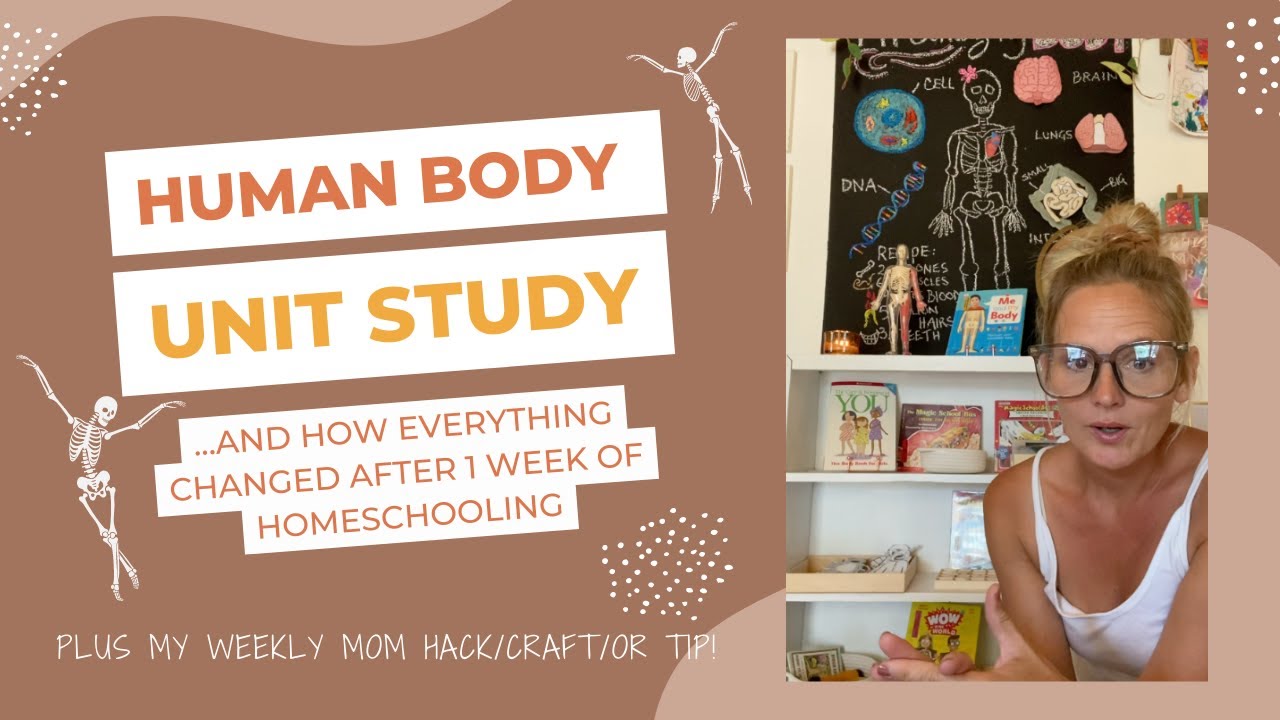 Human Body Unit Study!...with chalkboard wall + Montessori shelf l Homeschool l Kindergarten