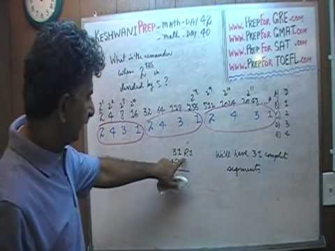 Math Problems Day 42 - Remainder When 2 Raised to 125 is Divided by 5? - Online Prep Tutor GRE, GMAT