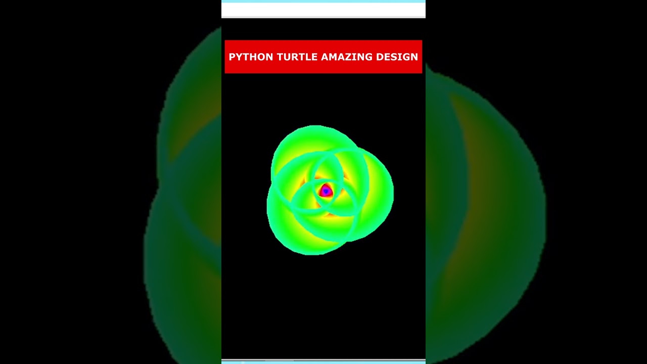 Python Turtle Graphics Code-Amazing Growing Flower Illustration.