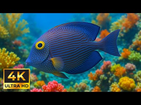Calm Sea Sleep Ambience | Live Coral Reef Background 4K Display Wallpaper
