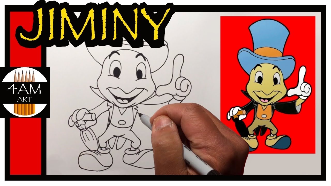 How to Draw JIMINY CRICKET