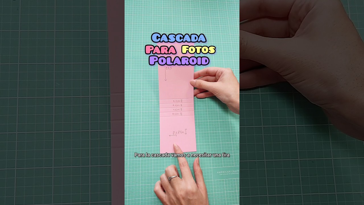 La cascada para fotos polaroid más fácil del mundo, paso a paso con medidas. #scrapbooking #diy