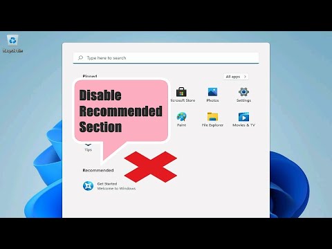 How to Turn off Start menu Recommended section content on Windows 11.