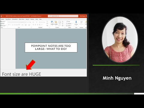 PointPoint notes are HUGE and font cannot be reduced. What to do?