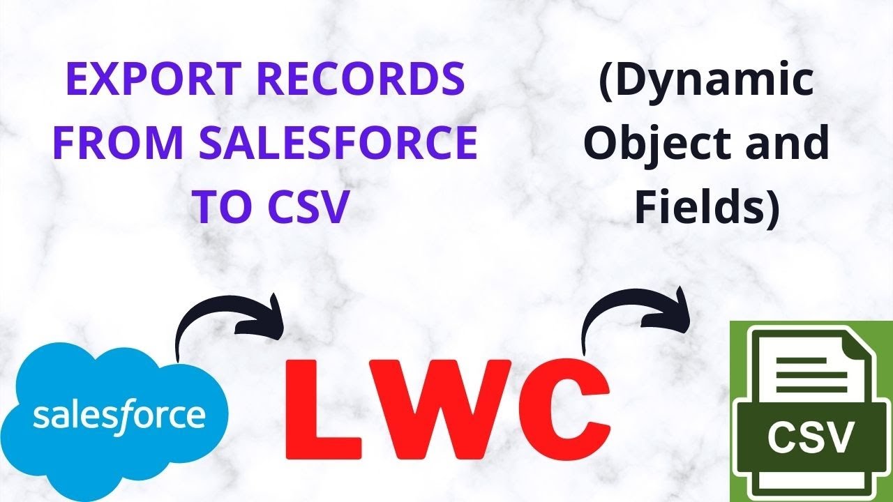 Export To CSV Using LWC - Demo