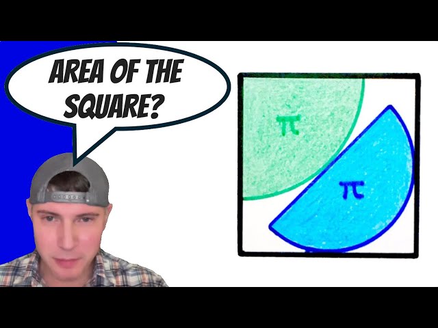 Calculating the Area of a Square with Quarter and Semi Circles | Galaxy