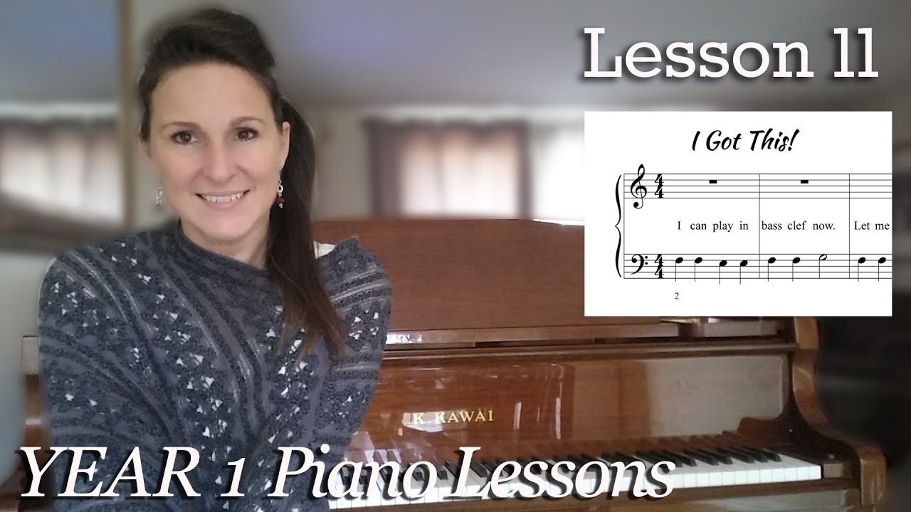 Lesson 11: Playing Piano with Left Hand| Free Beginner Piano Lessons - [Year 1]  Lesson 1-11