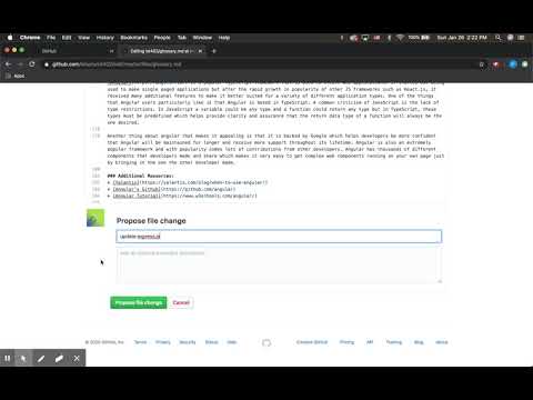 Editing a markdown file in Github