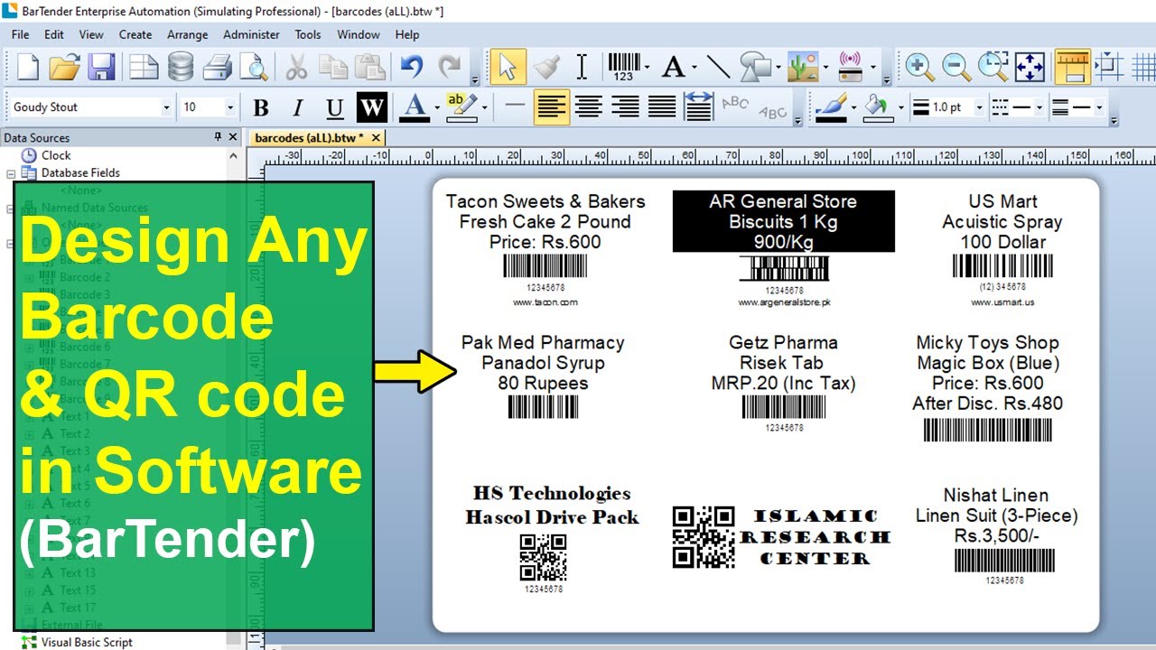 how to design barcode labels | label and barcode generator software free | BarTender