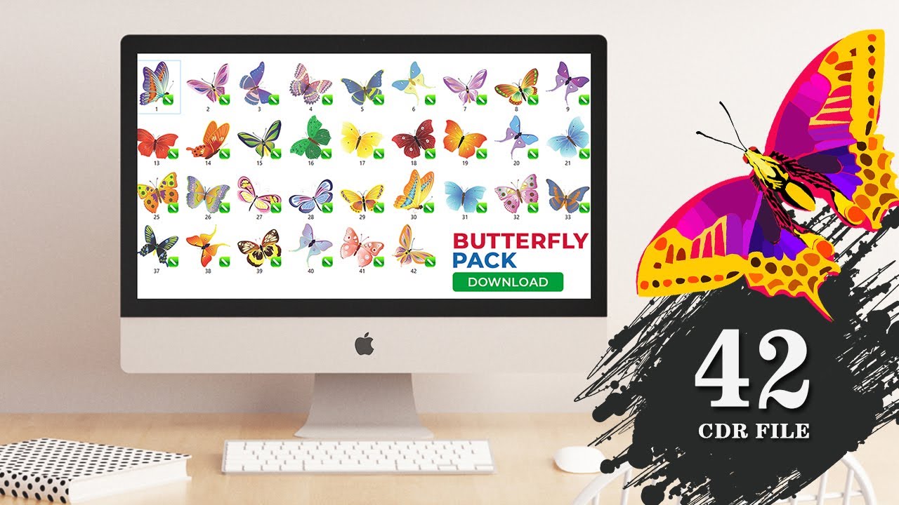 42 Butterfly vector pack for your graphic project | Download Free