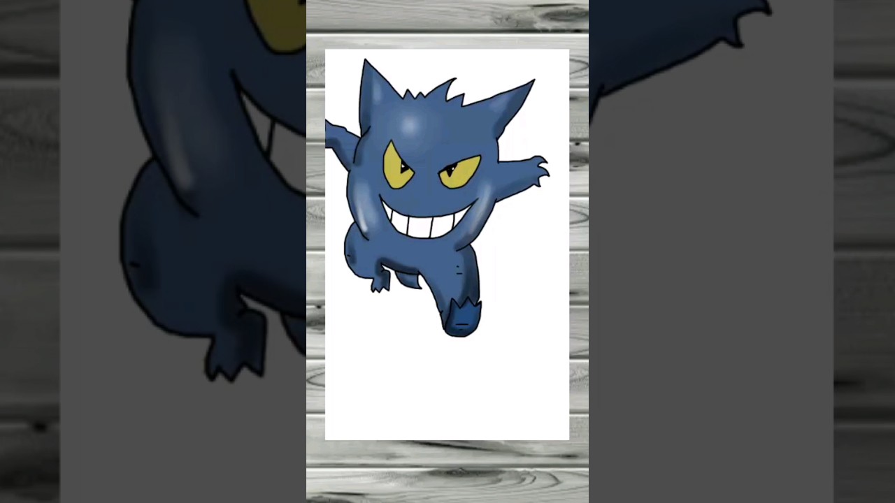 Gengar Pokémon ✏️ #art #artwork #draw #shorts #art #cartoon #drawing