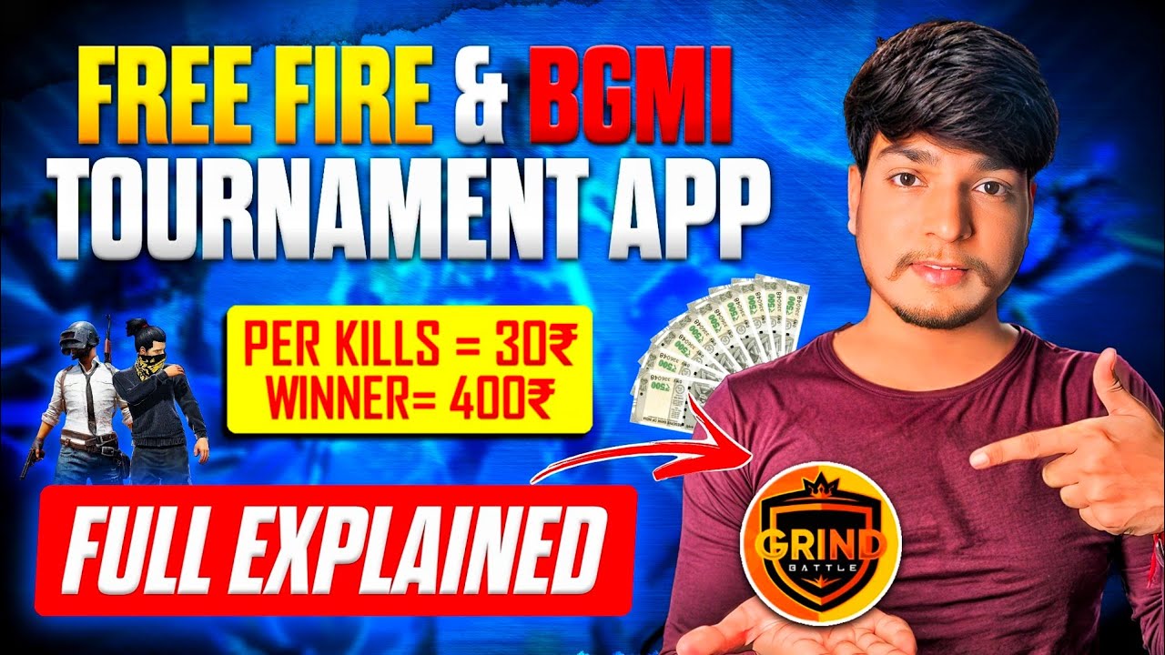Grind Battle Full Explained | Free Fire & Bgmi Tournament App| Earning App #grindbattle