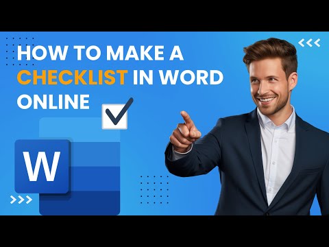 How to Make a Checklist in Word Online (Web version)