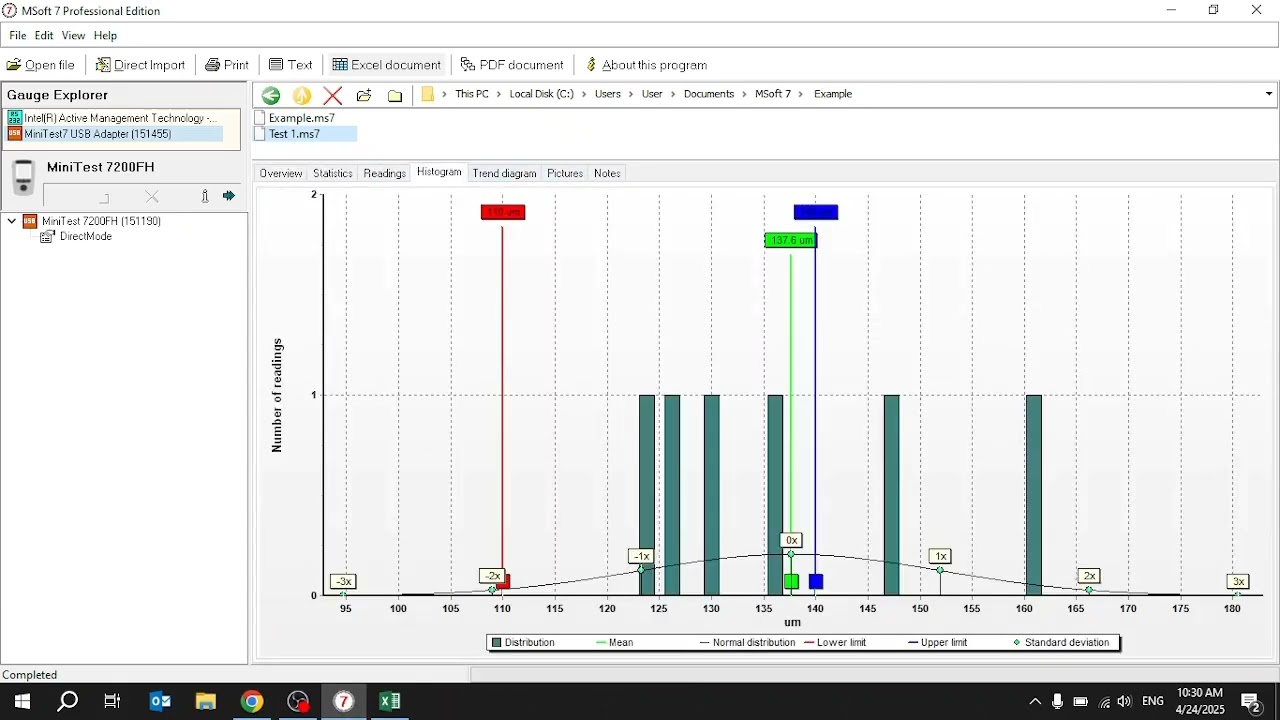 ELEKTROPHYSIK - Wall Thickness Gauge MiniTest 7200 FH (How to export report to Excell/PDF)