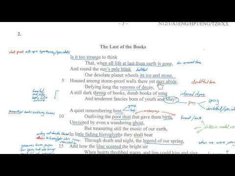 IB ENGLISH LITERATURE HL PAPER 1 SAMPLE – tercaser1964 site