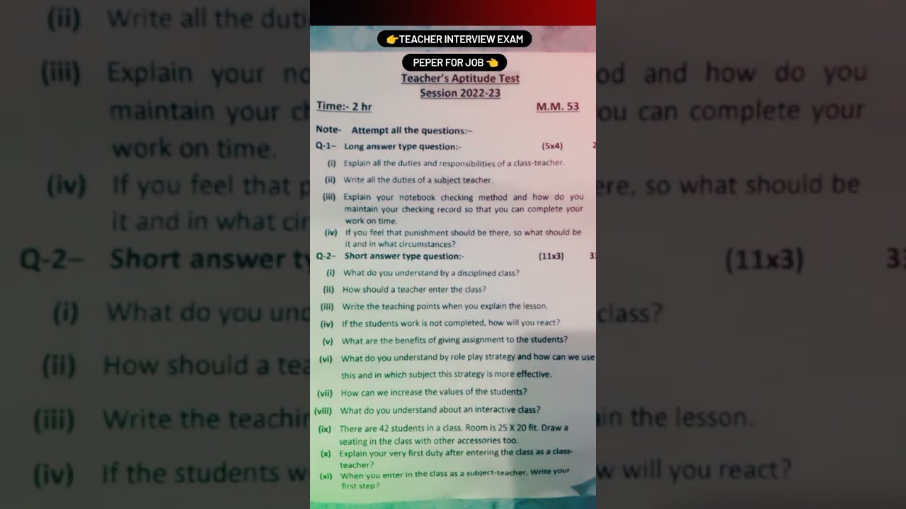 teacher interview questions 👈best of luck #viral #2023 #teacherinterview