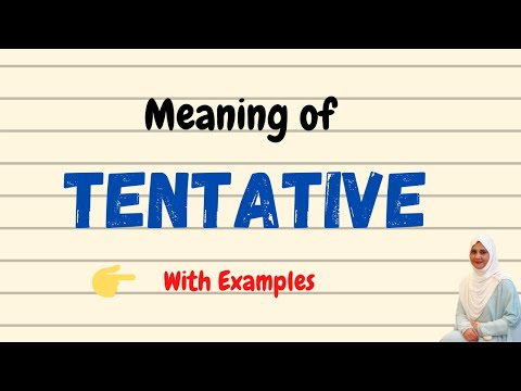 Daily vocabulary | Tentative Meaning | Vocabgram